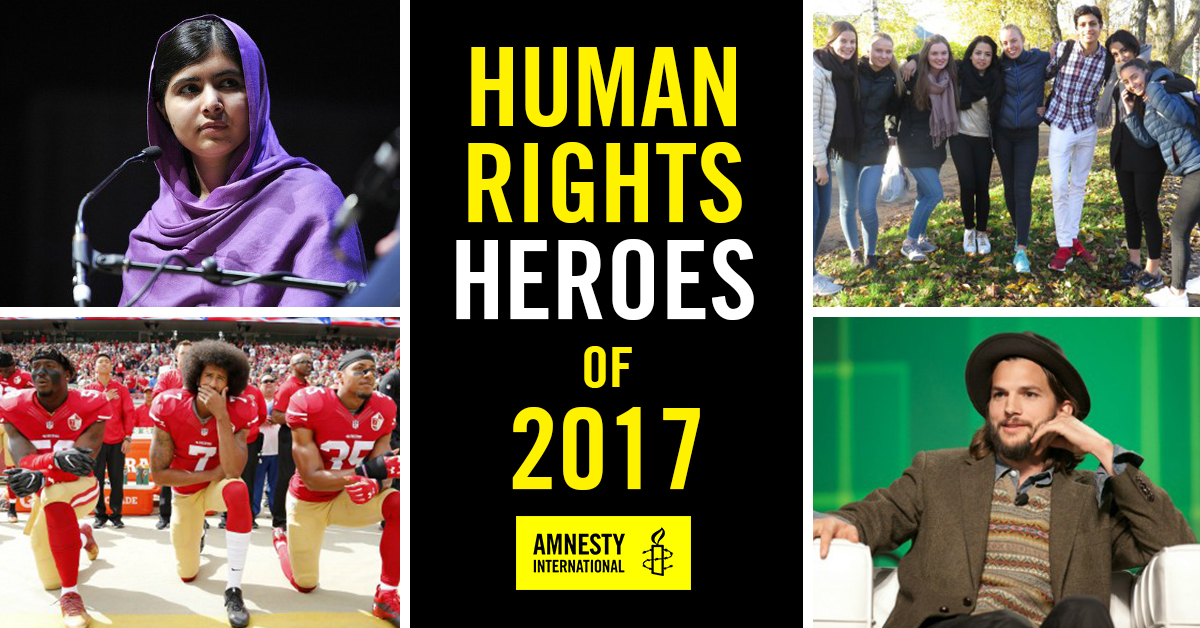 Human rights heroes of 2017 | Everyday heroes | 20 Dec 2017 | Amnesty ...