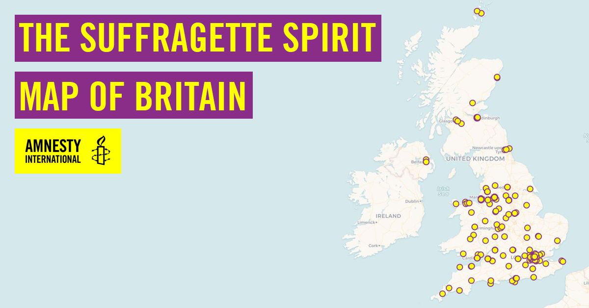 The Suffragette Spirit Map | Amnesty International UK