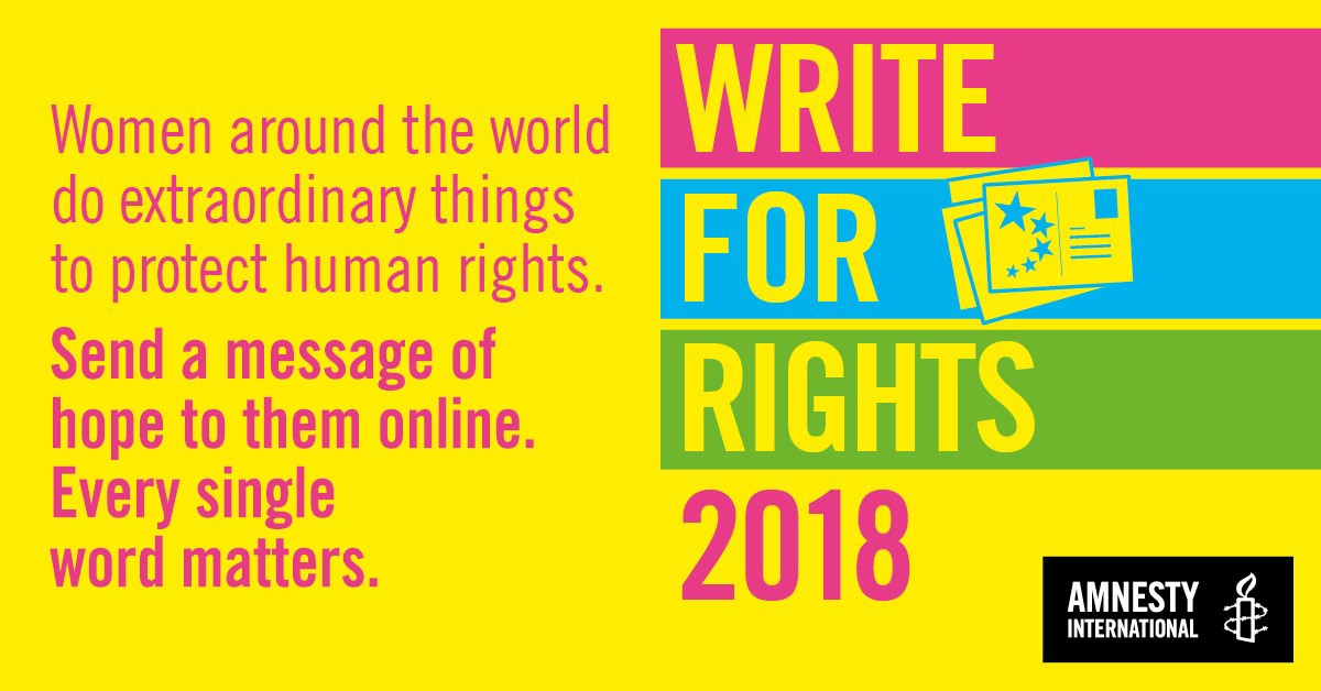 Send a message of hope | Amnesty International UK Send a message of hope | Amnesty International UK