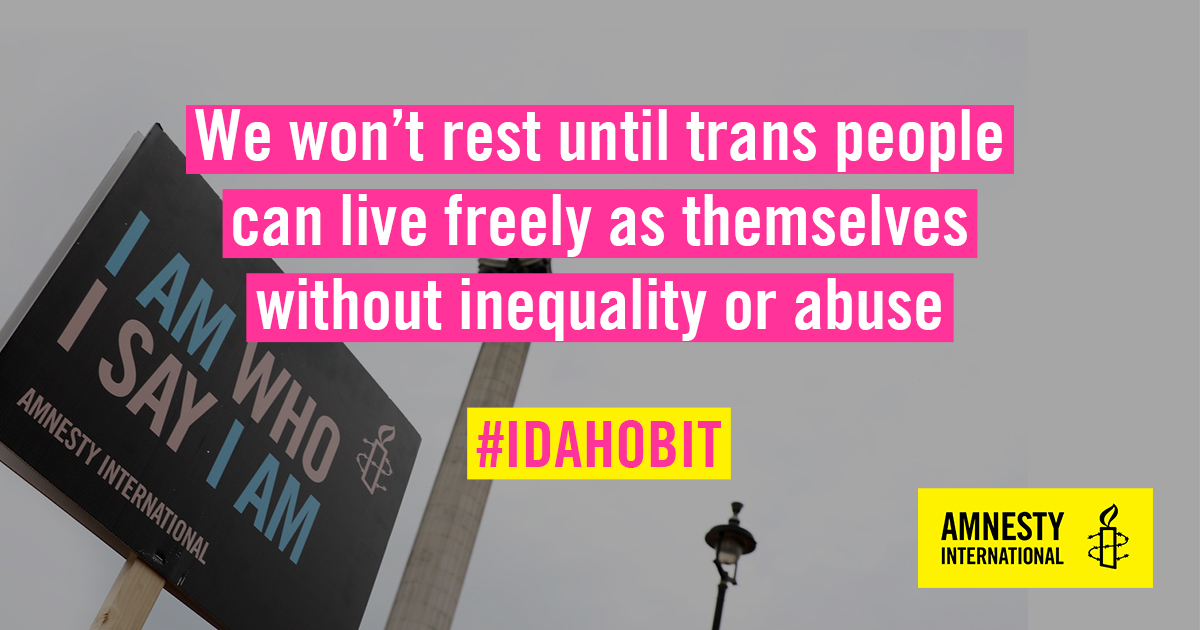 Together we stand united with trans people