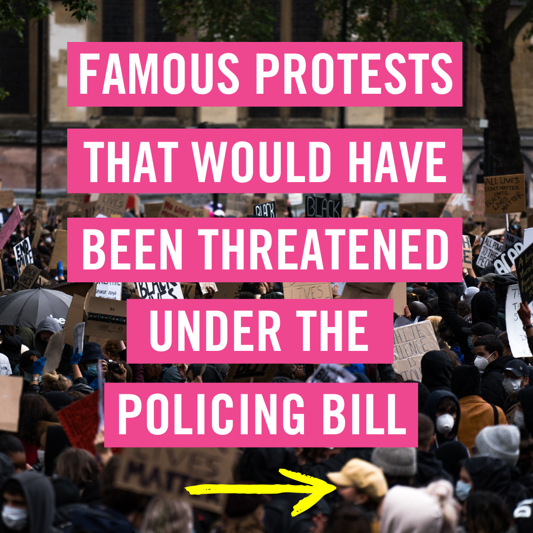10 famous protests the Policing Bill would've threatened