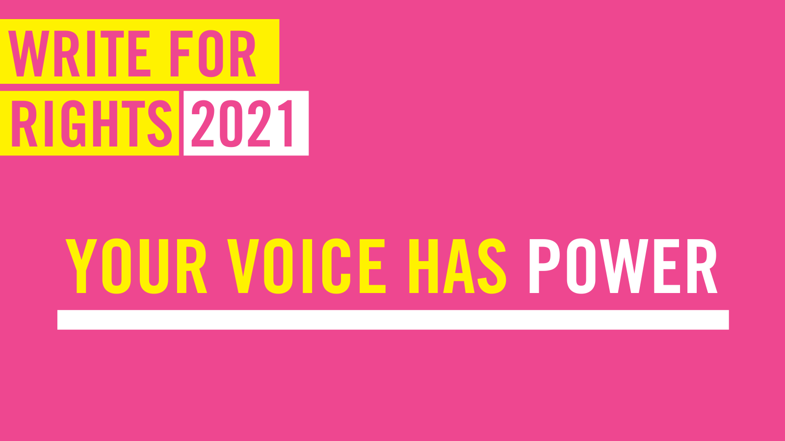 Write For Rights 2021 | Amnesty International UK