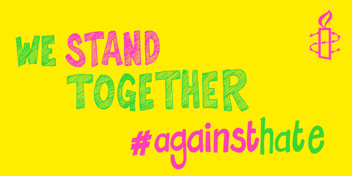 Tell the world: We stand together #againsthate